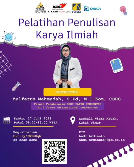 PERHAPI KUTIM KEMBALI GELAR PELATIHAN PENULISAN KARYA ILMIAH - Zulfa at ...